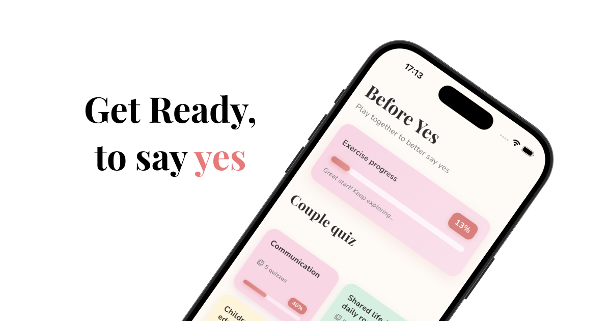 Before Yes - Marriage Preparation App | Plan Your Future Together